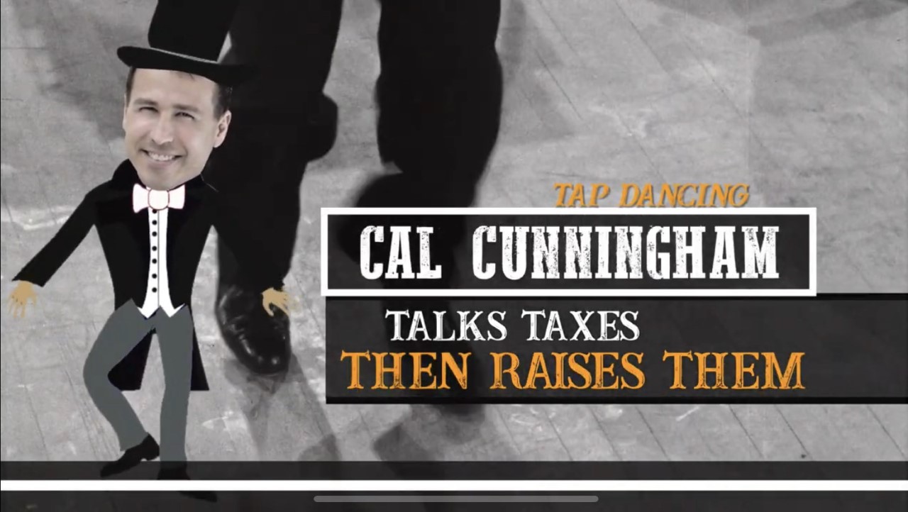 NEW AD: Tap-Dancing, Tax-Raising Cunningham - NRSC