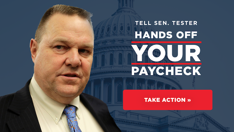 New Ad: Hands Off Our Paychecks, Jon Tester - NRSC