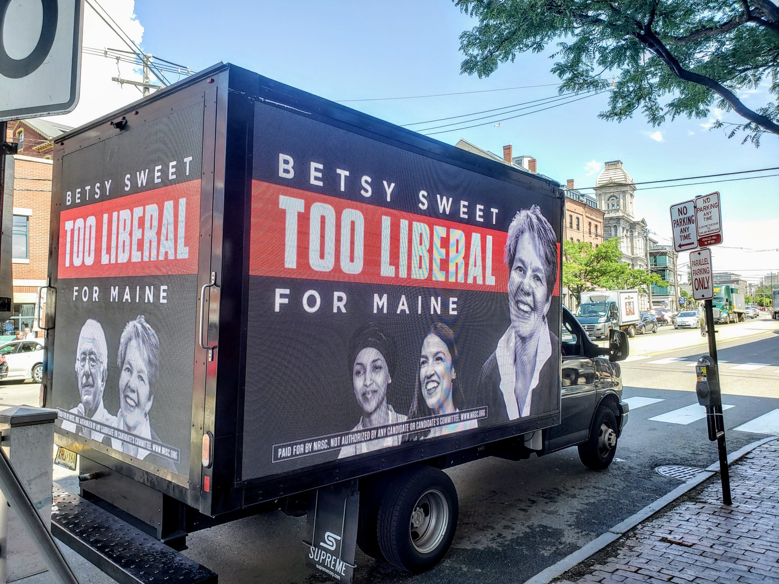 TODAY: Betsy Sweet Stands With AOC Mobile Billboard in Portland ...